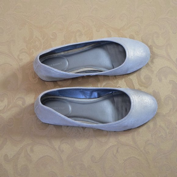 Lands' End | Shoes | Nude Taupe Suede Cushioned Rounded Toe Flats Size ...